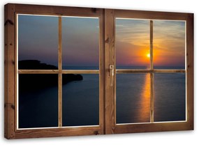 Obraz na plátně Okno Beach Landscape - 60x40 cm