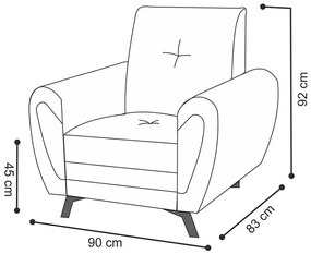 Sedací sestava KAJA 3+1+1 | světle hnědá