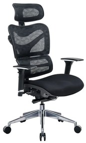 Dalenor Ergonomická kancelářská židle Tech Games, síťovina, černá