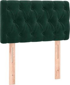Box spring postel s matrací tmavě zelená 80 x 200 cm samet 3141452