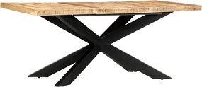 Jídelní stůl 180 x 90 x 76 cm masivní hrubé mangovníkové dřevo 285963
