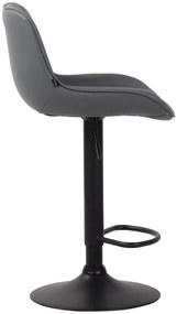 Bhm germany Barová židle Lentini, syntetická kůže, černá / šedá