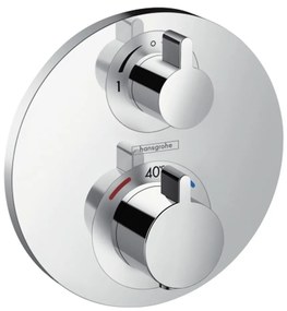 Hansgrohe Ecostat S - Termostat pod omítku pro 2 spotřebiče, chrom 15758000