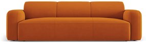 Třímístná pohovka gerett 235 cm velvet oranžová MUZZA