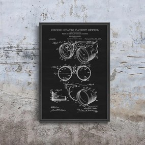 Retro plakát Retro plakát Svařovací brýle Ihrcke patent USA