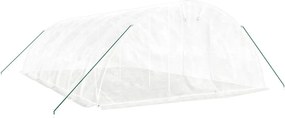 Skleník s ocelovým rámem bílý 40 m² 8 x 5 x 2,3 m 3188096