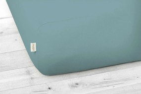 Jersey prostěradlo tmavě smaragdové na výšku matrace do 20 cm Velikost: 200 x 200