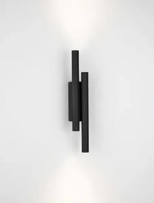 LED černá svítilna na zeď Paron 15W