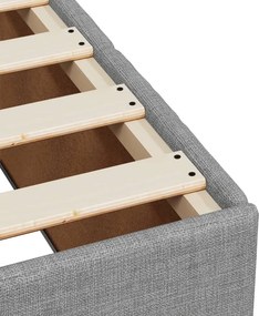 Rám postele bez matrace světle šedý 140 x 190 cm textil 3284832