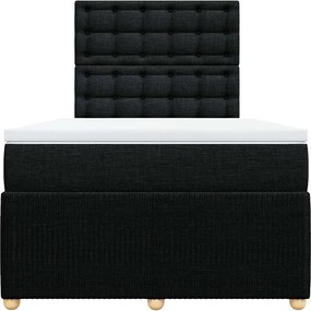 Box spring postel s matrací černá 120x200 cm textil 3294339