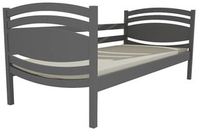 Dětská postel masiv 032 borovice masiv 90 x 200 cm šedá