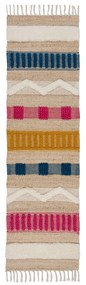 Flair Rugs koberce Běhoun Jubilant Medina Jute Natural/Multi ROZMĚR: 60x230