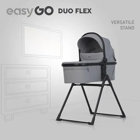 Sourozenecký kočárek EasyGo Duoflex Cloudy Gray