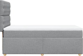Box spring postel s matrací světle šedý 100 x 200 cm textil 3291198