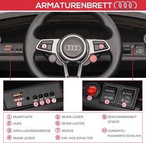 HOMCOM dětské elektrické autíčko 12V dětské autíčko s dálkovým ovládáním 2.4G, hudba, elektrické autíčko se světlem, připojení USB/MP3, funkce zpětné…
