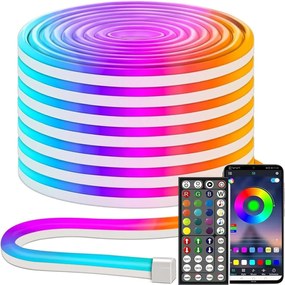 15 m Led páska Neon Flex 5050 Rgb Aplikace Dálkový Ovladač Vodotěsná 24V Bluetooth