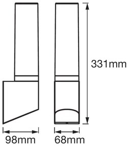 Ledvance - LED Venkovní nástěnné svítidlo FLARE 1xLED/7W/230V IP44