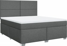 Box spring postel s matrací tmavě šedá 180x200 cm textil 3290561