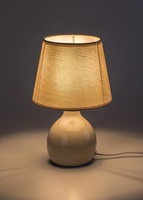 Rabalux Béžová stolní lampa Ingrid pro žárovku E14 74076