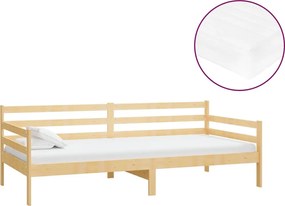 vidaXL Denní postel s matrací 90 x 200 cm masivní borové dřevo [3083579] Barva: Šedá