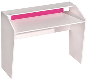 Psací stůl TRAFIKO 9 Domel 120/91/50 barva: bílý mat/růžový mat