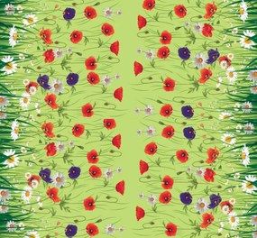 Ubrus PVC Mirabella 6910B - Polní kvítí 140cm x 20m