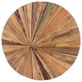 Nástěnná dekorace z týkového dřeva MORELIA Beliani