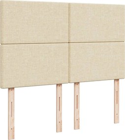 Box spring postel s matrací krémová 140x190 cm textil 3291661