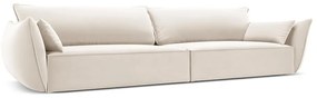 Béžová sametová pohovka 248 cm Vanda – Mazzini Sofas