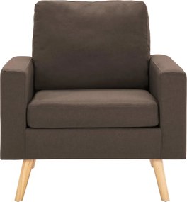2dílná sedací souprava textil hnědá 3056616