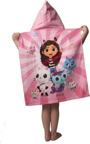 Jerry Fabrics Plážová osuška pončo Gabbys Dollhouse 02 50x115 cm