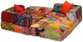 3-místná rozkládací pohovka s textilním čalouněním | patchwork