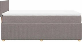 Box spring postel s matrací taupe 100 x 200 cm textil 3289664