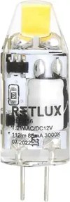 RETLUX RLL 456 G4 1.2 W LED COB 12V / 112 lm / 3000K - teplá bílá