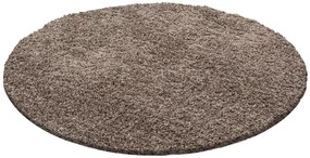 Vopi | Kusový koberec Life Shaggy 1500 mocca - Kulatý 200 cm průměr