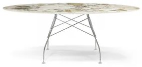 Glossy Marble finish ovál chromová symfonie Kartell