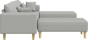 Pohovka 3 ks Oblačno šedá textil 3335170