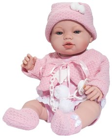 Luxusní dětská panenka-miminko Berbesa Nela 43cm Růžová