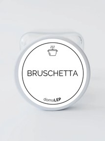 Samolepka na kořenky BRUSCHETTA bílá 5 cm základní písmo