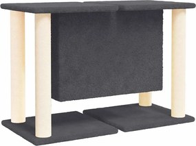 Škrabadlo pro kočky se sisalovými sloupky tmavě šedé 50 cm 171659