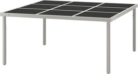 Zahradní jídelní stůl 170 x 170 x 74,5 cm sklo a ocel 313084