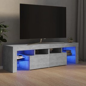 vidaXL TV skříňka s LED osvětlením betonově šedá 140 x 36,5 x 40 cm