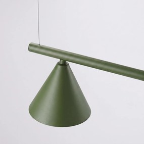 Sollux Lighting Lustr NOX 4L olivově zelený