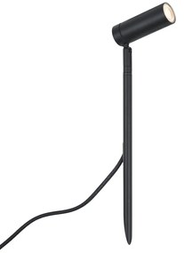 Bodové světlo se zemním hrotem černé 40 cm vč. LED nastavitelné IP65 vč. kabelu a zástrčky - Carl