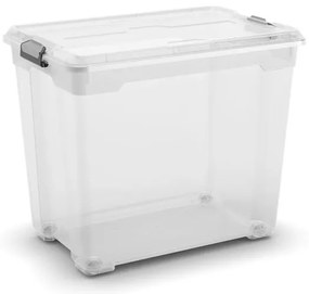 KIS Moover Box XXL transparentní s kolečky, 80l