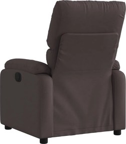 Elektrické polohovací křeslo tmavě hnědé textil 3204805