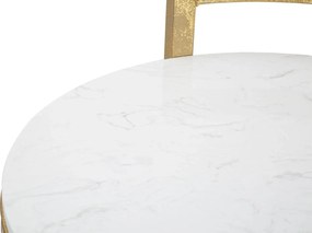 Odkládací stolek Round Marble zlatý
