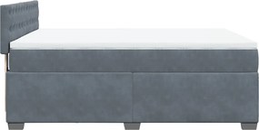 Box spring postel s matrací tmavě šedá 140x200 cm samet 3288643