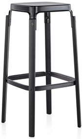 MAGIS - Barová židle STEELWOOD STOOL vysoká - černá