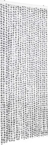 Závěs proti hmyzu světle a tmavě šedý 90 x 220 cm Chenille 325455